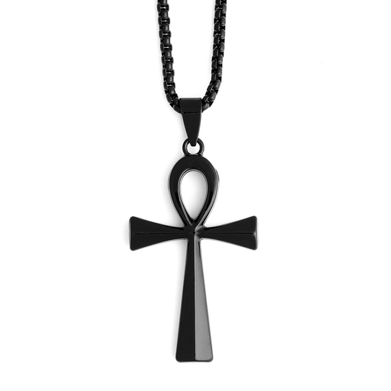 wisior KRZYŻ ANKH BLACK - sklep RockMetalShop.pl
