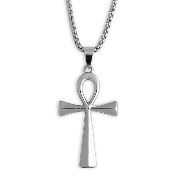 wisior KRZYŻ ANKH SILVER - sklep RockMetalShop.pl