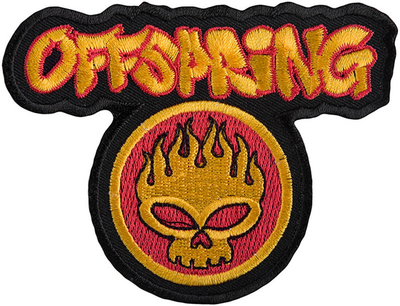 naszywka termiczna OFFSPRING - FLAMES SKULL - sklep RockMetalShop.pl