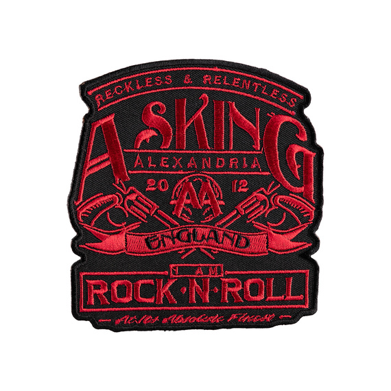 naszywka termiczna ASKING ALEXANDRIA - ROCK'N'ROLL RED - sklep ...