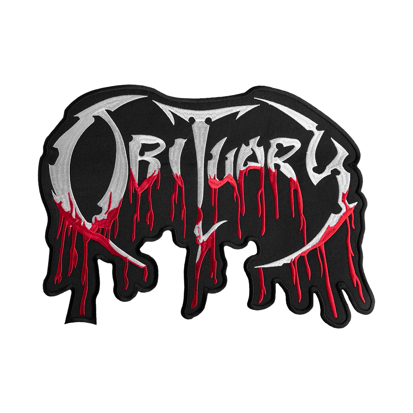 ekran termiczny OBITUARY - LOGO RED WHITE - sklep RockMetalShop.pl