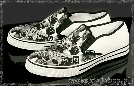 buty GLOBE - GOTTI CABRIOLET - SWYD BLACK/WHITE - sklep RockMetalShop.pl