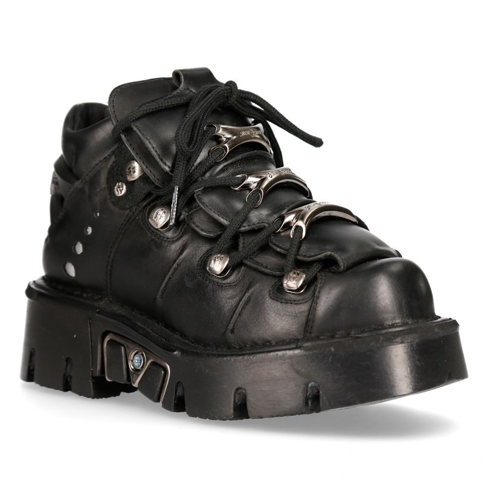 buty NEW ROCK ITALI NEGRO, NOMADA NEGRO, REACTOR NEGRO PU LATERAL [M ...