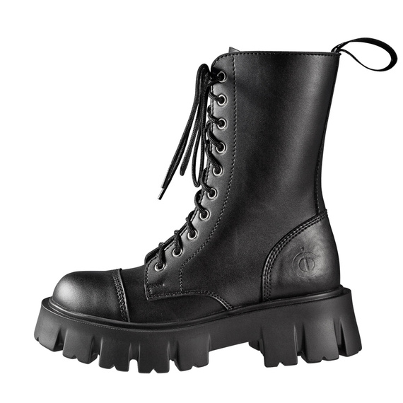 glany damskie ALTERCORE czarne 10-dziurkowe (GLOWN VEGAN BLACK) - sklep ...