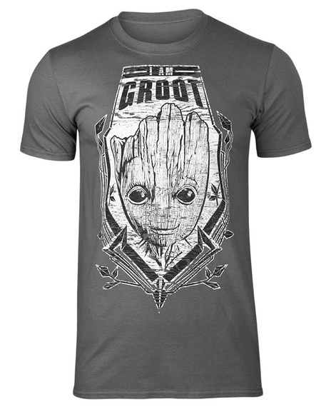 koszulka GUARDIANS OF THE GALAXY - THE GROOT DISTRESSED SHIELD - sklep ...